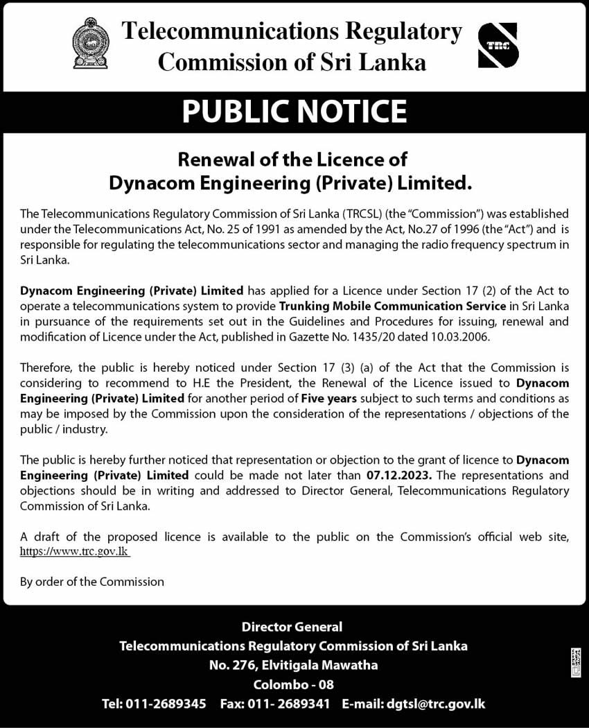 Press Room : Telecommunications Regulatory Commission of Sri Lanka